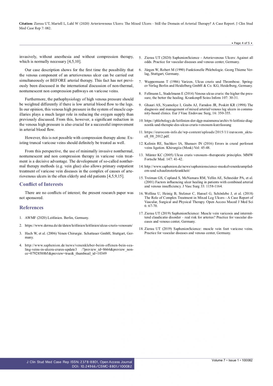 Saphenion®: Arteriovenöse Ulcera - Arteriovenous mixed ulcers